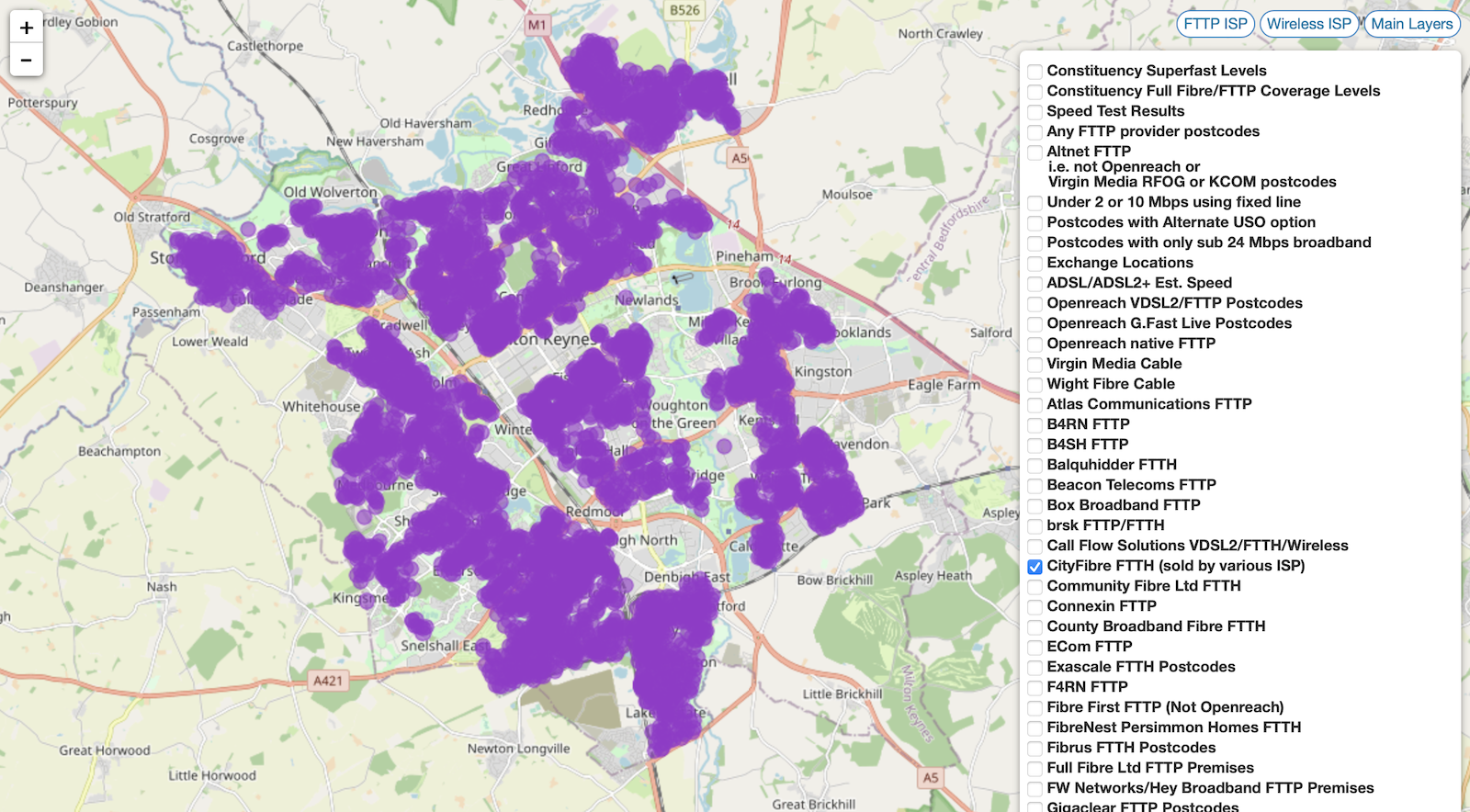 CityFibre declares Milton Keynes FTTP build complete | thinkbroadband