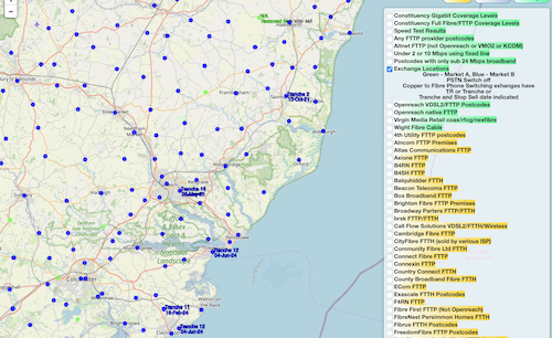 Tranche 16 of Openreach FTTP Priority programme mapped | thinkbroadband