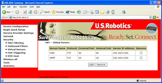 U.S. Robotics SureConnect ADSL Wireless Gateway Model 9106 Review ...