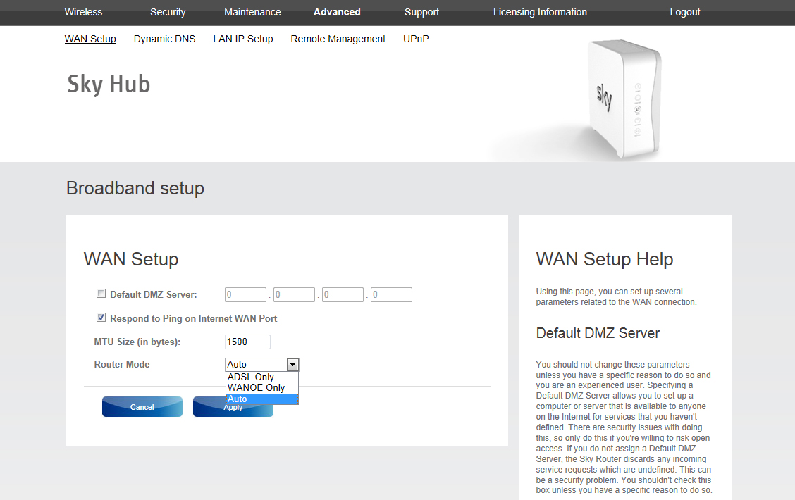 Sky SR101 ADSL and Fibre Broadband Router Review | thinkbroadband