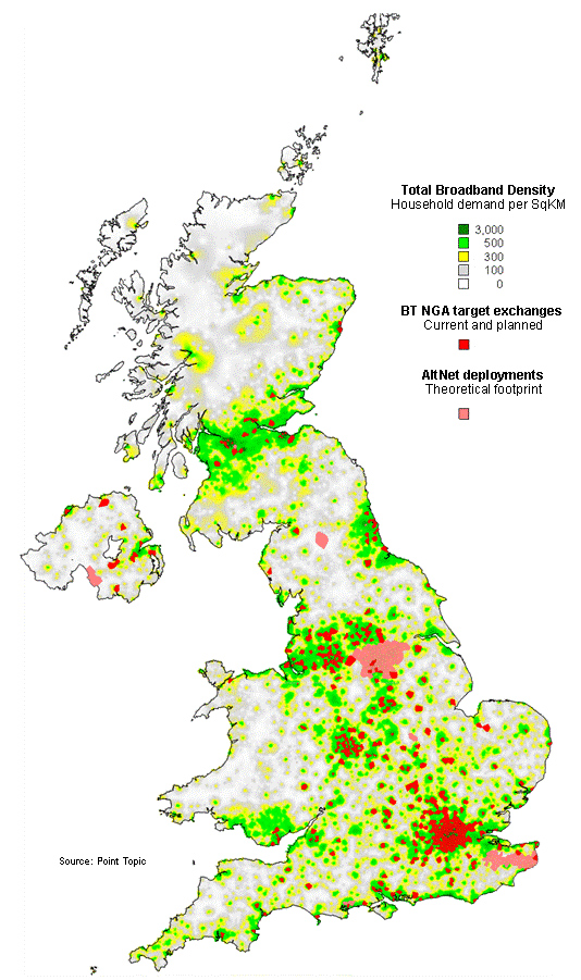 Map of next-generation broadband roll-out | thinkbroadband