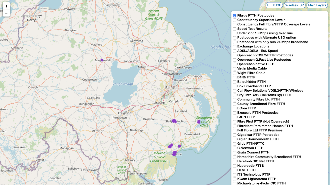 Fibrus full fibre roll-out added to thinkbroadband maps | thinkbroadband