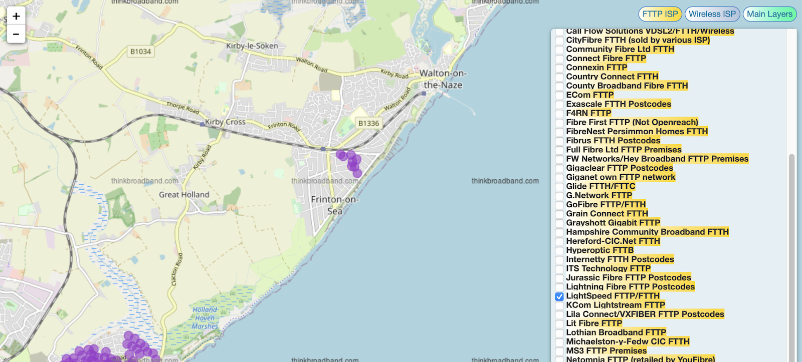 Frinton-on-Sea now has parts of the Lightspeed network lit | thinkbroadband