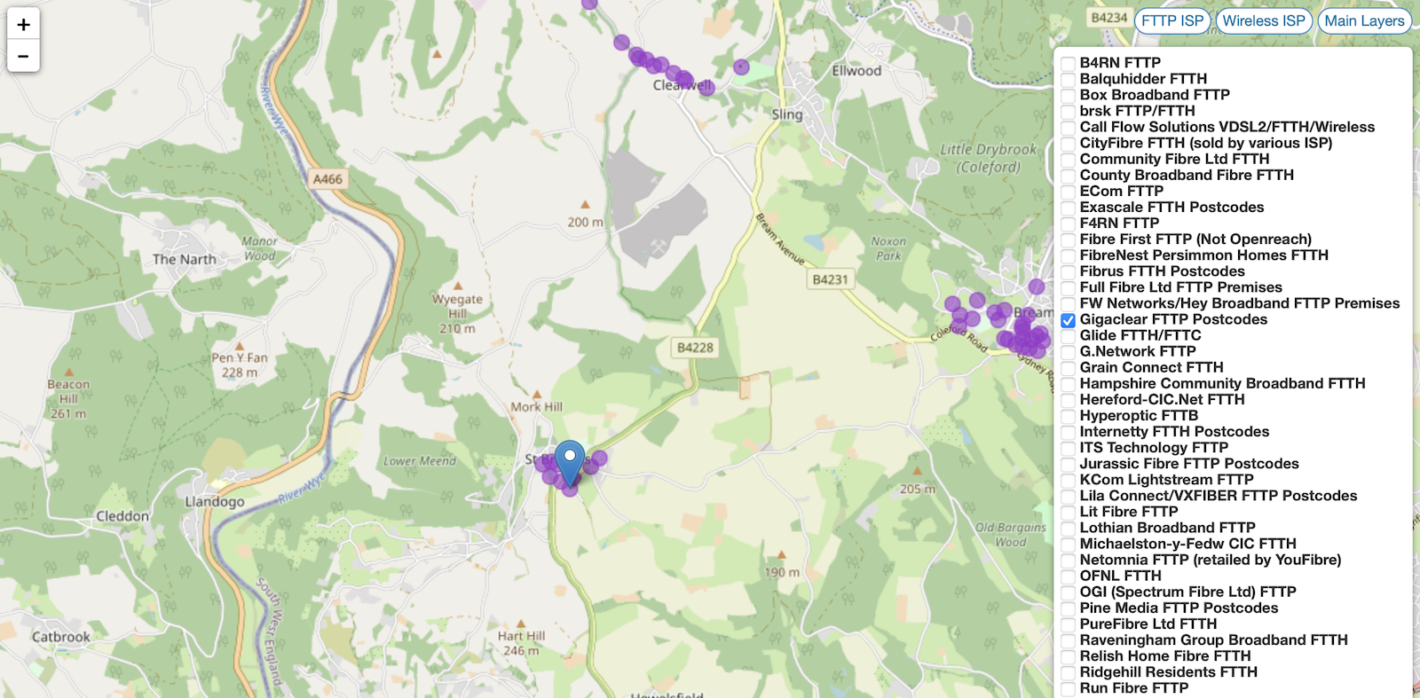 St Briavels in Gloucester has Gigaclear FTTP available | thinkbroadband