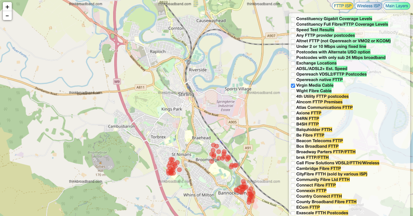 nexfibre roll-out in Stirling full-fibre to around one third of area ...