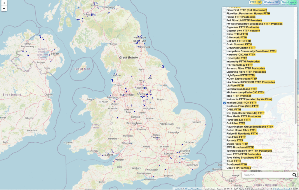 More new places where nexfibre XGS-PON full-fibre has arrived ...