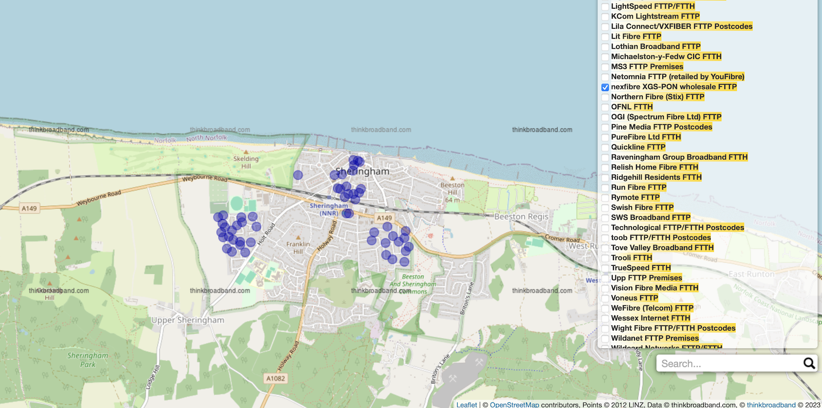 nexfibre has started to arrive in Sheringham | thinkbroadband