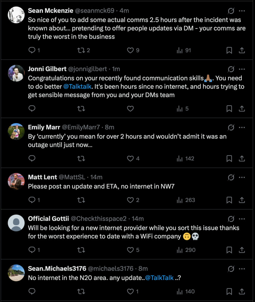 TalkTalk issues in Southeast of England — Resolved | thinkbroadband