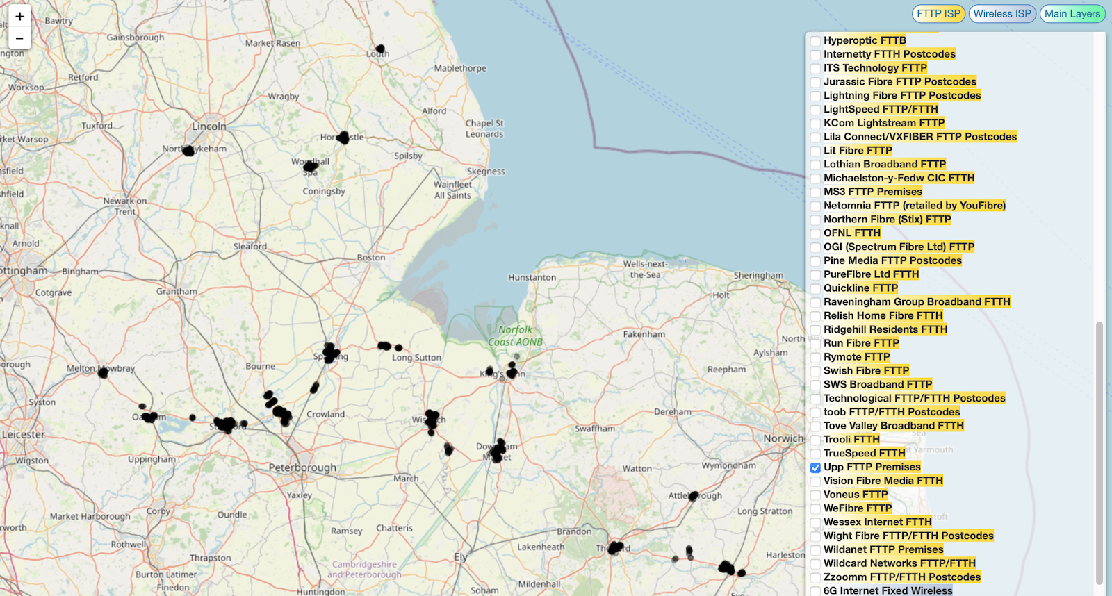 Three new locations for Upp full fibre in the East of England ...