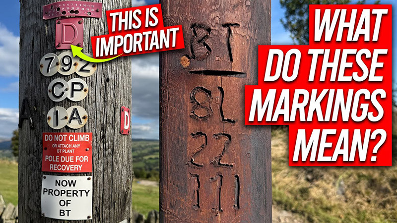 Markings on Openreach poles | thinkbroadband