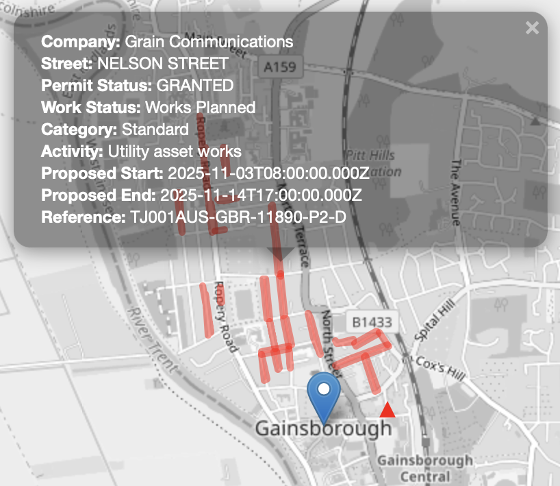 Roadworks for Grain Connect rollout in Gainsborough have started ...